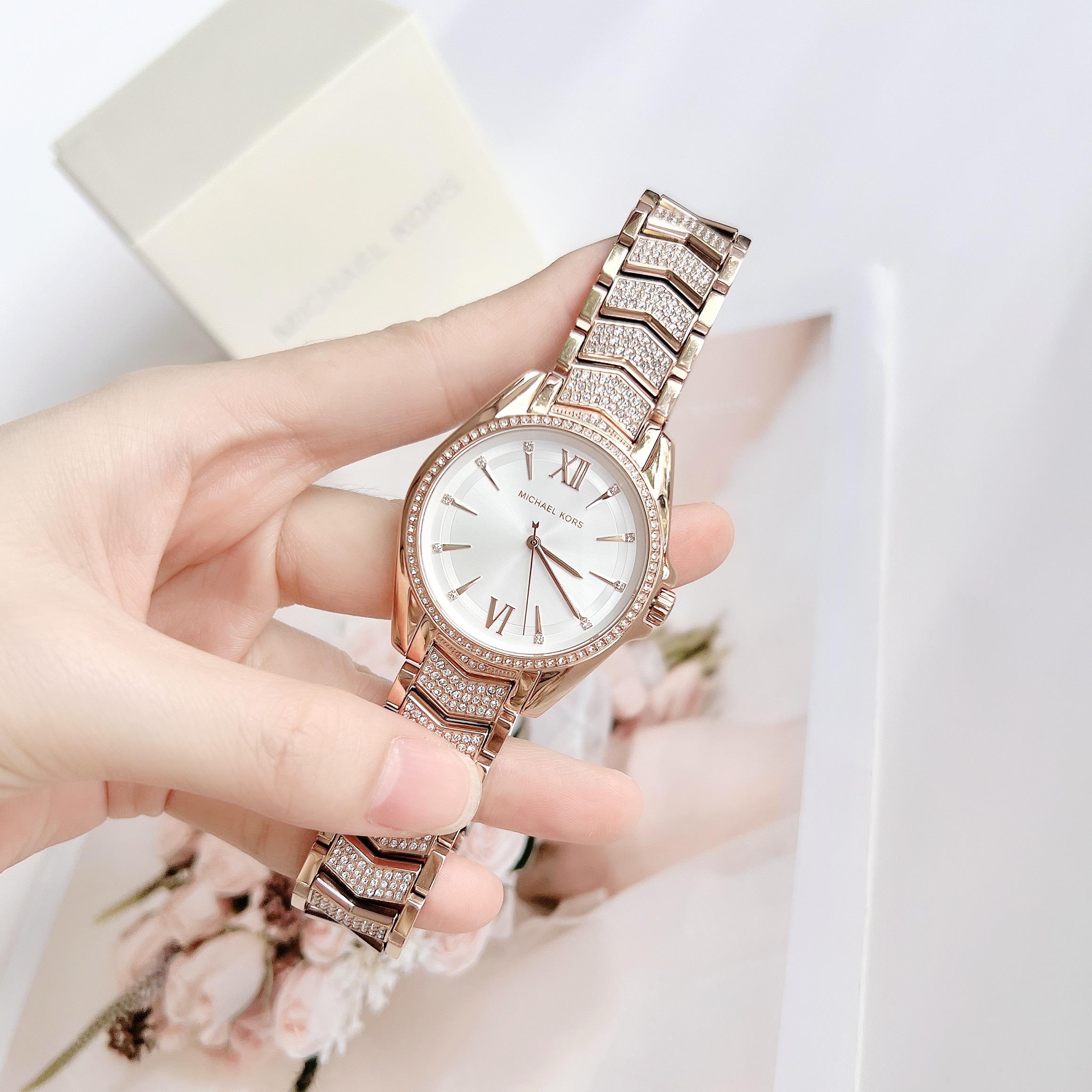 Michael Kors White Dial Women's Watch MK6858 Chính Hãng.